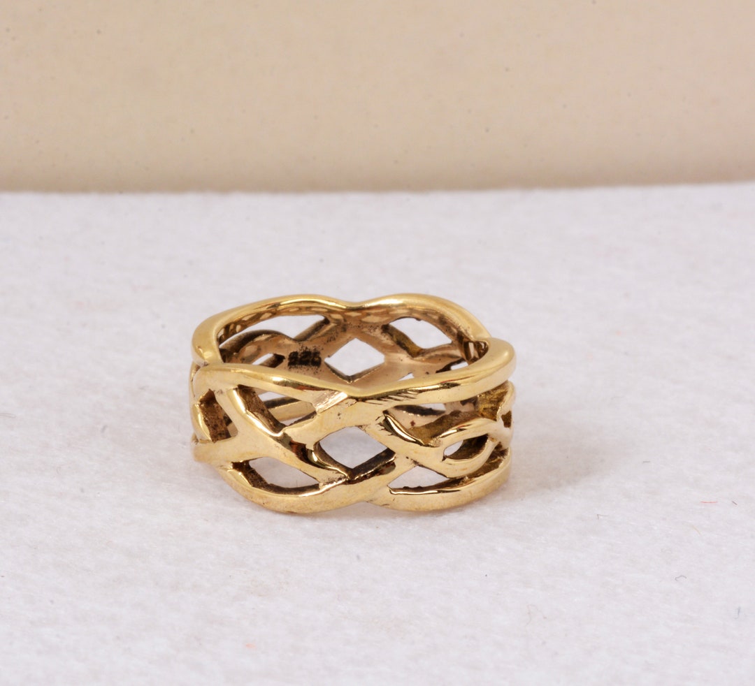 Solid Brass Ring, Gift for Her, Men for Women Ring, Meditation Ring ...