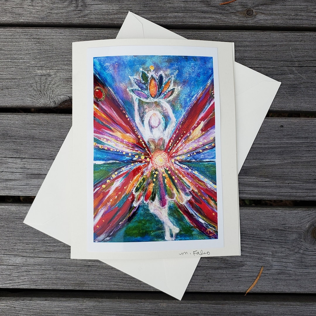 Artist Note Card, Greeting Card by Artist, Chakra Art Card, Blank Note Card, Frameable Art Print ...