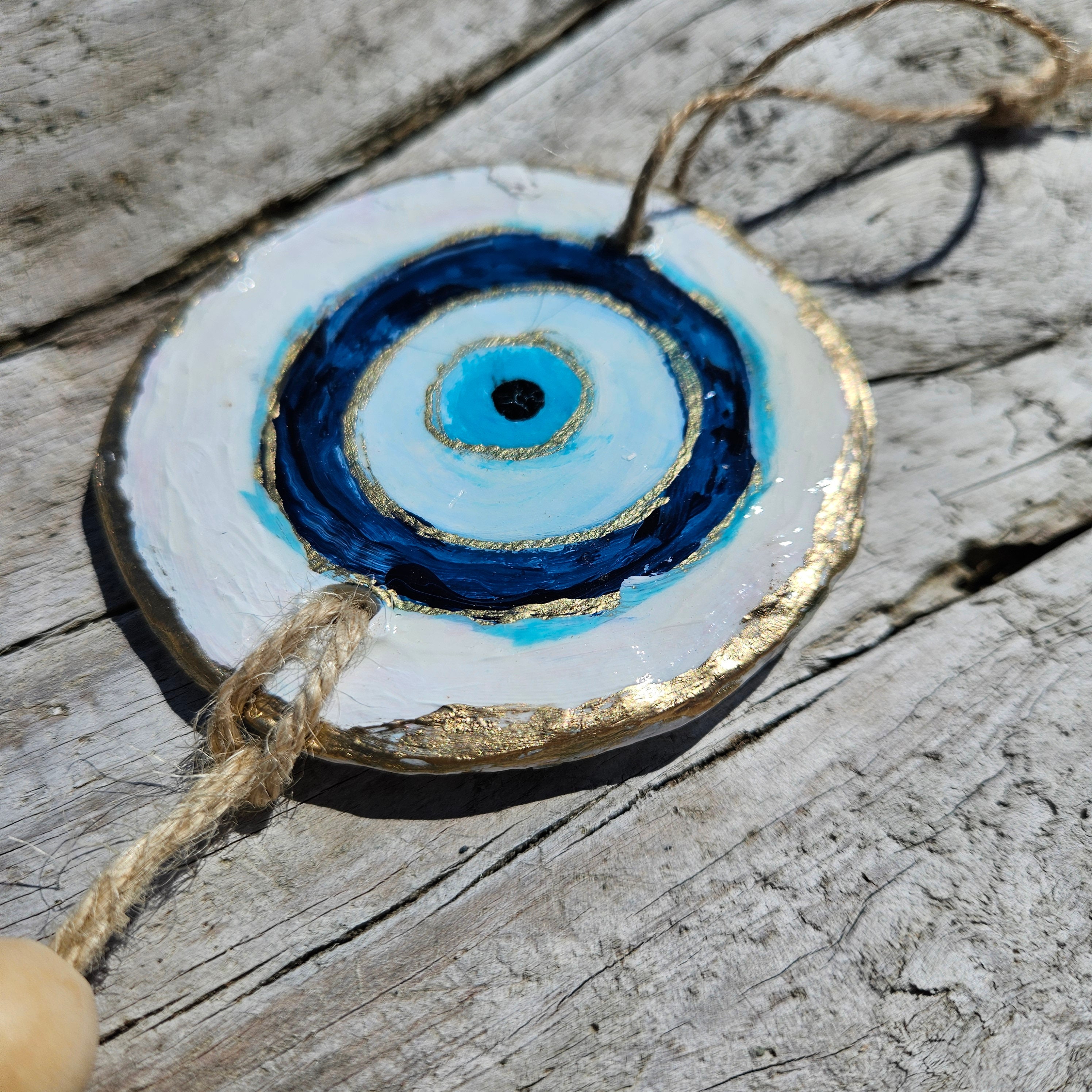 Evil Eye Handmade Clay Wall Hanging Ornament Charm for Good Luck, House ...