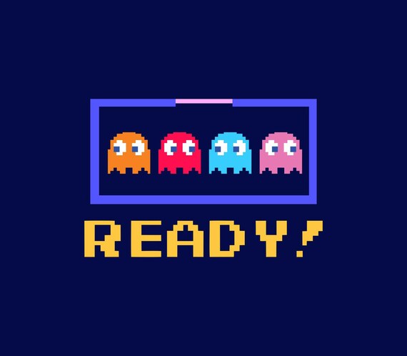 Pacman SVG Ready Pac-man PNG Shirt Print Design High | Etsy