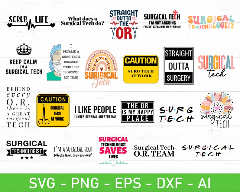 Surgical Tech Svg Bundle, Surgical Technologist Svg, Surgical ...