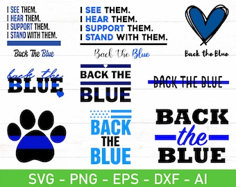 Back the Blue SVG - Etsy