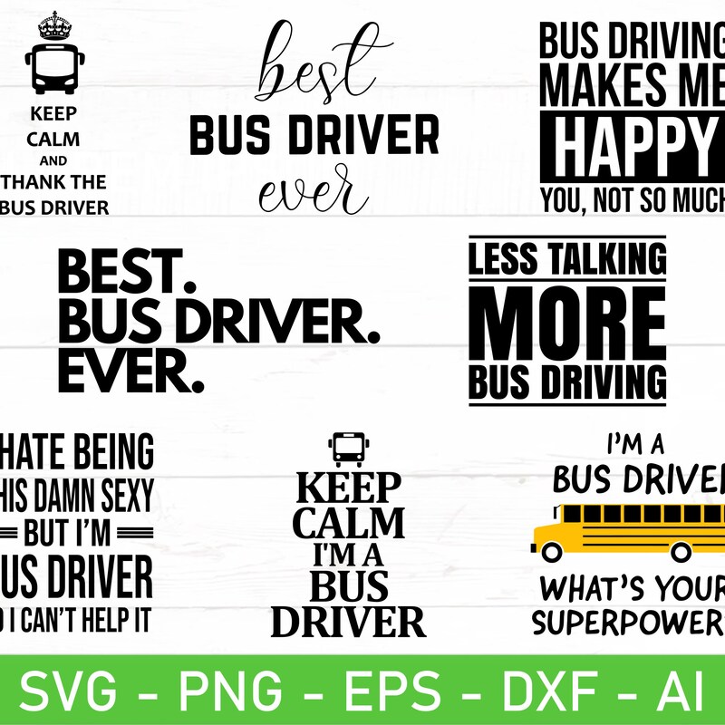 Bus Driver Svg - Etsy
