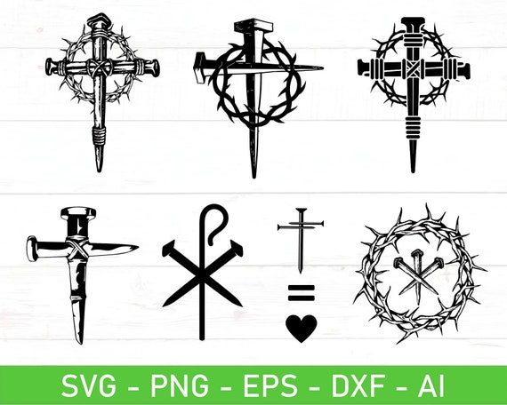 Nail Cross Svg Christian Nail Cross Svg Three Nails Cross - Etsy