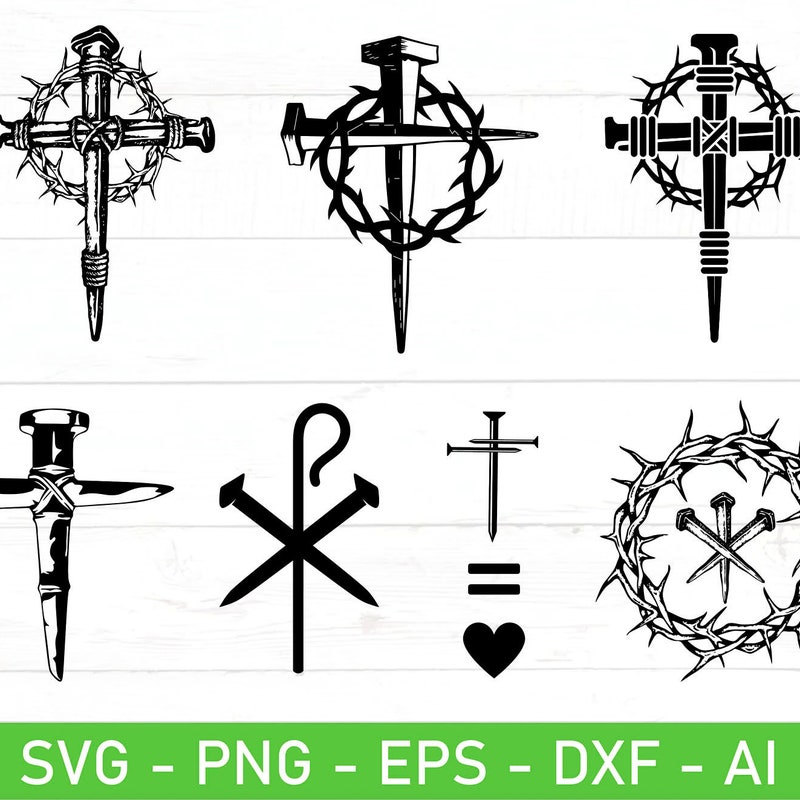 Cross With Nails Dxf - Etsy