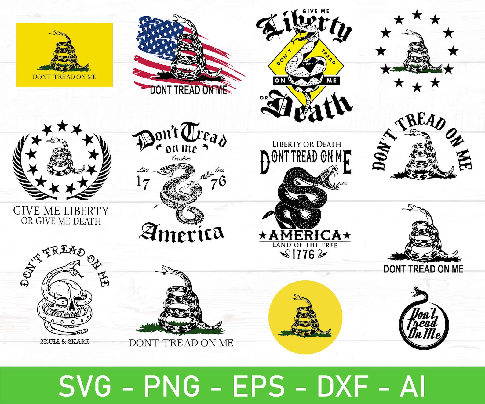Don't Tread on Me Svg, Eps, Dxf, Ai, Png, Files for Cricut - Etsy