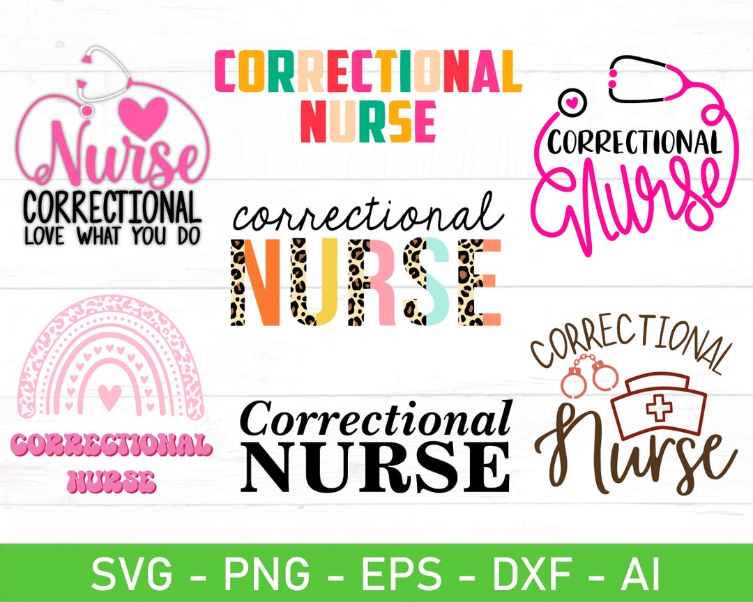 Correctional Nurse SVG Bundle, Correctional Nurse Png, Correctional ...
