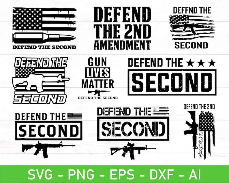 Defend the Second Amendment Svg, Defend the 2nd Svg, USA Gun Rights Svg ...