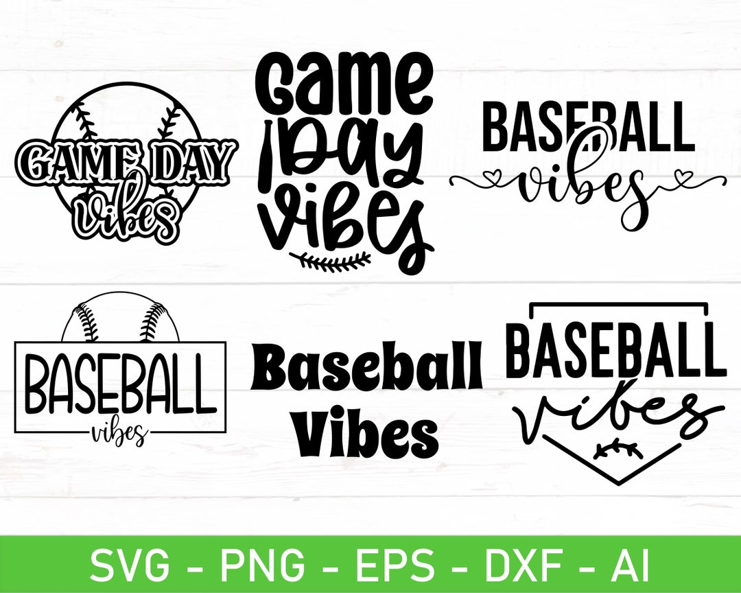 Baseball Vibes Svg, Game Day Vibes Svg, Baseball Shirt Svg, Baseball ...