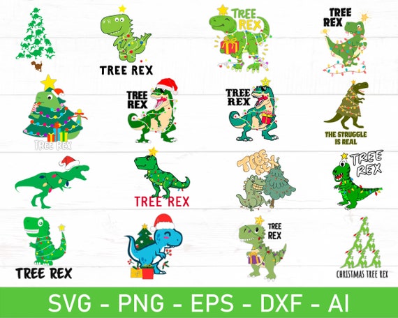 Tree Rex Svg Christmas Dinosaur Svg Santa T-rex Svg | Etsy