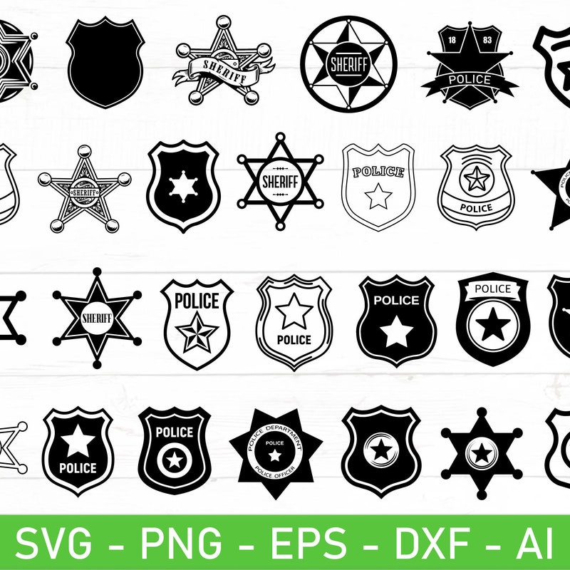 Police Badge Svg - Etsy