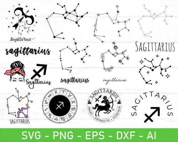 Zodiac Sagittarius Svg Bundle Sagittarius Svg for Shirts - Etsy