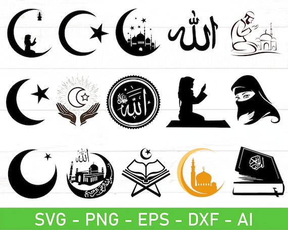 Islamic SVG Bundle Eps Dxf Ai Png Files for Cricut | Etsy