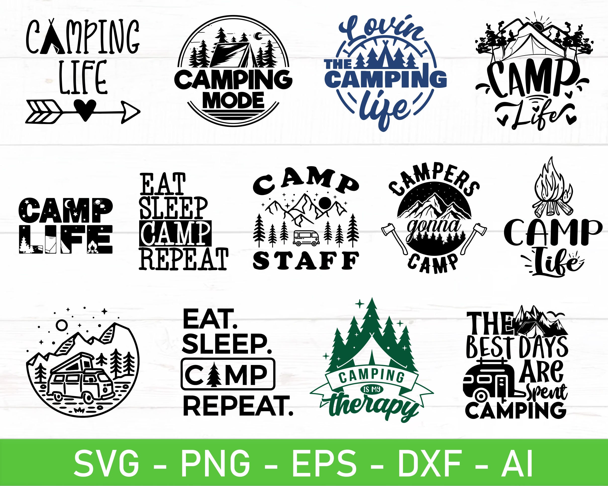 Craft Supplies & Tools Cut file Camping svg dxf png instant download ...