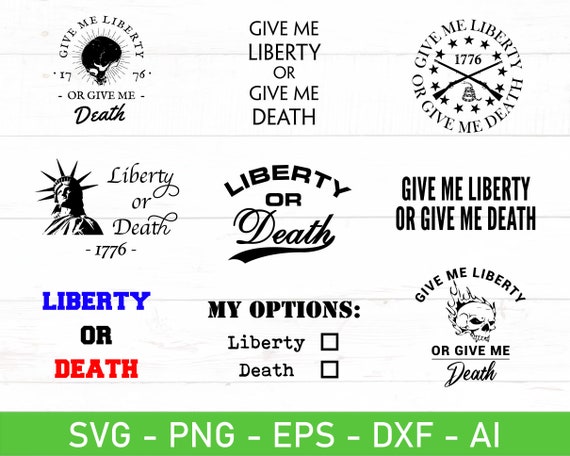 Give Me Liberty or Give Me Death SVG Liberty or Death 1776 - Etsy