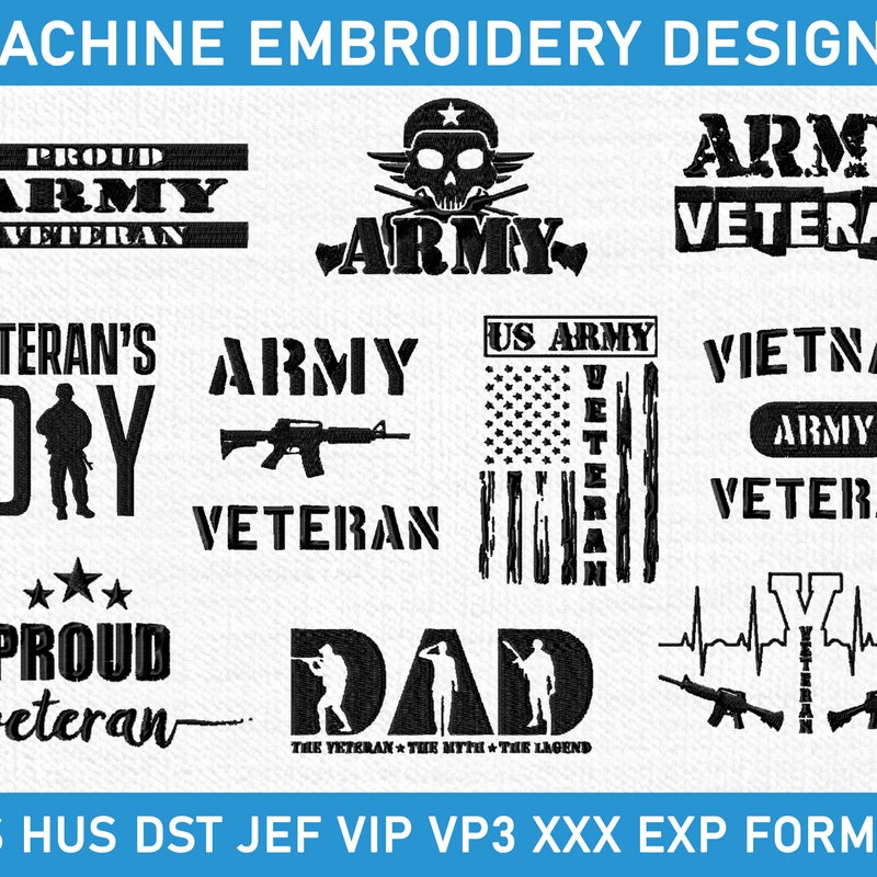Us Army Embroidery Designs - Etsy