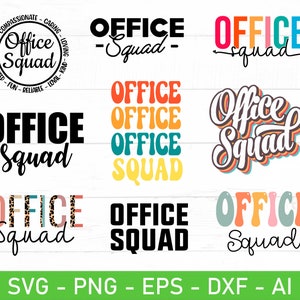 Office Squad Svg Office Team Svg Eps Dxf Ai Png Files - Etsy