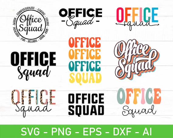 Office Squad Svg Office Team Svg Eps Dxf Ai Png Files - Etsy Australia