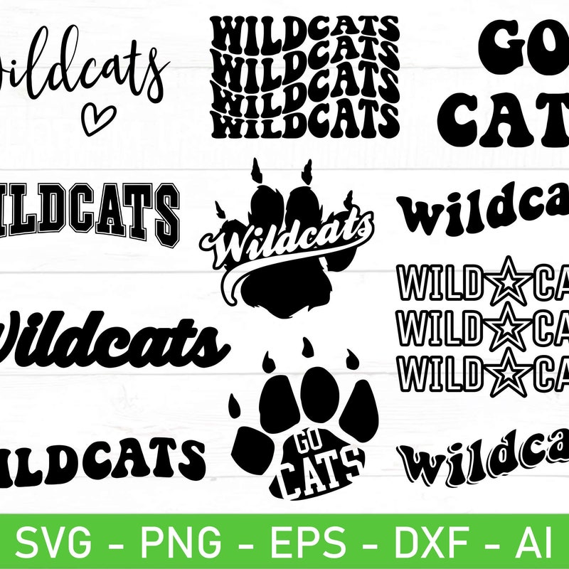 Wildcat Svg - Etsy