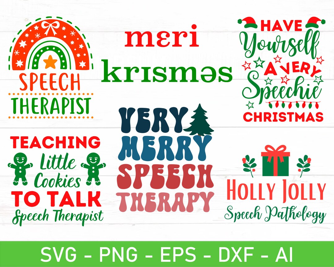 Christmas SLP Svg Png Bundle, Christmas Speech Language Pathologist Svg ...