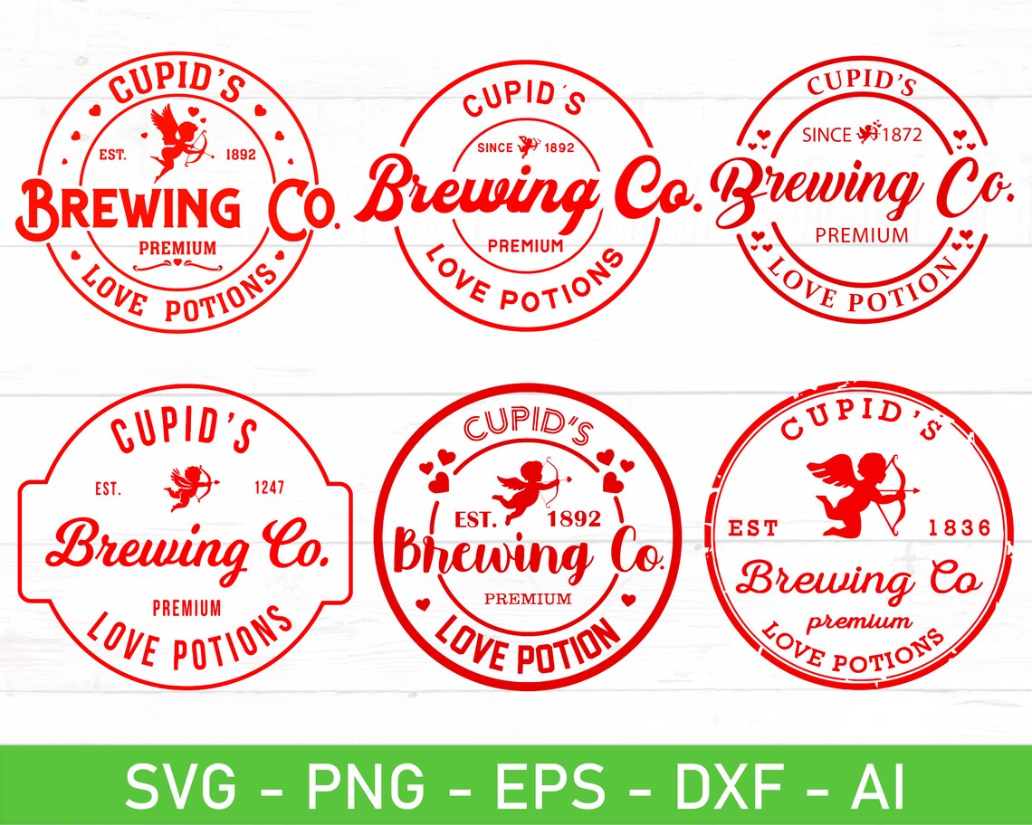 Cupid's Brewing Co SVG Bundle Love Potions Svg Eps Dxf - Etsy