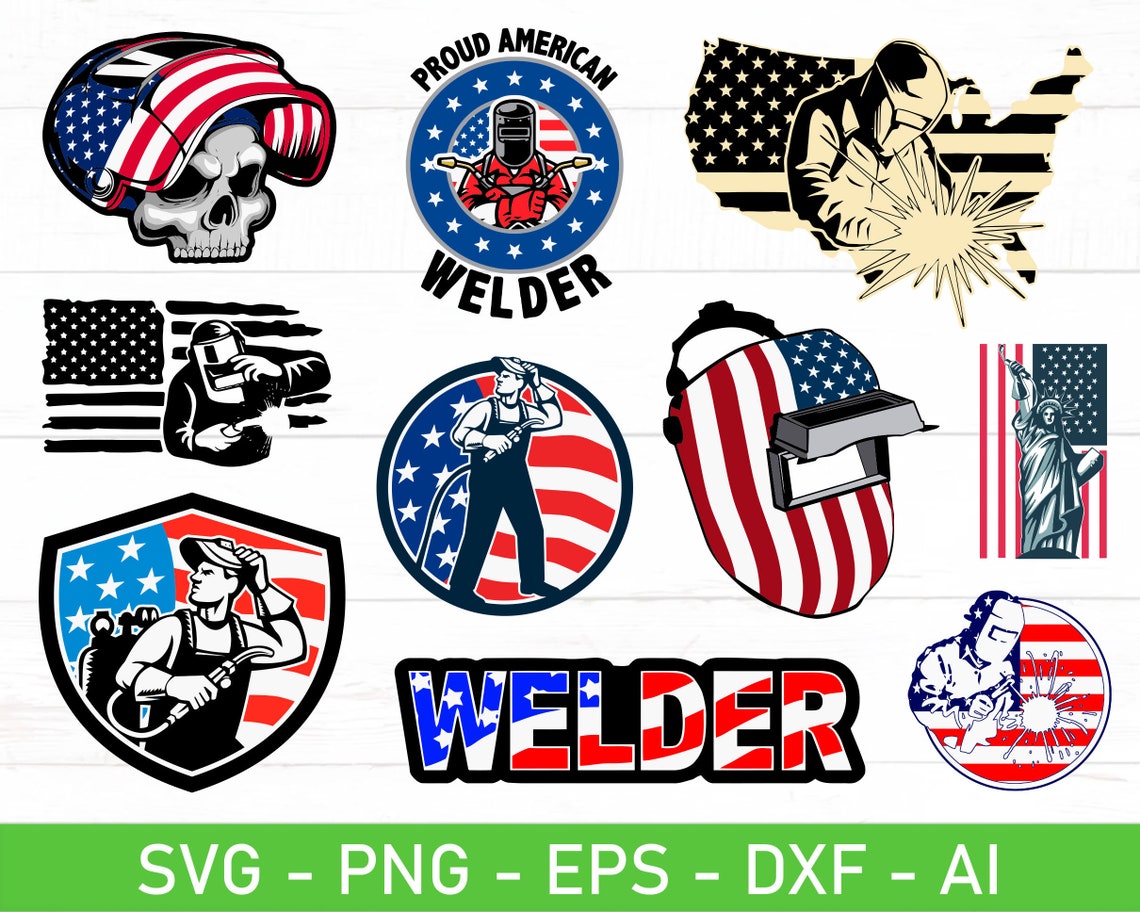 Welder Flag Svg Bundle, Eps, Dxf, Ai, Png, Files for Cricut - Etsy