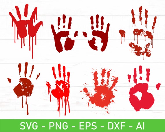 Blood Hand SVG Bloody Hand svg horror had svg eps dxf ai | Etsy