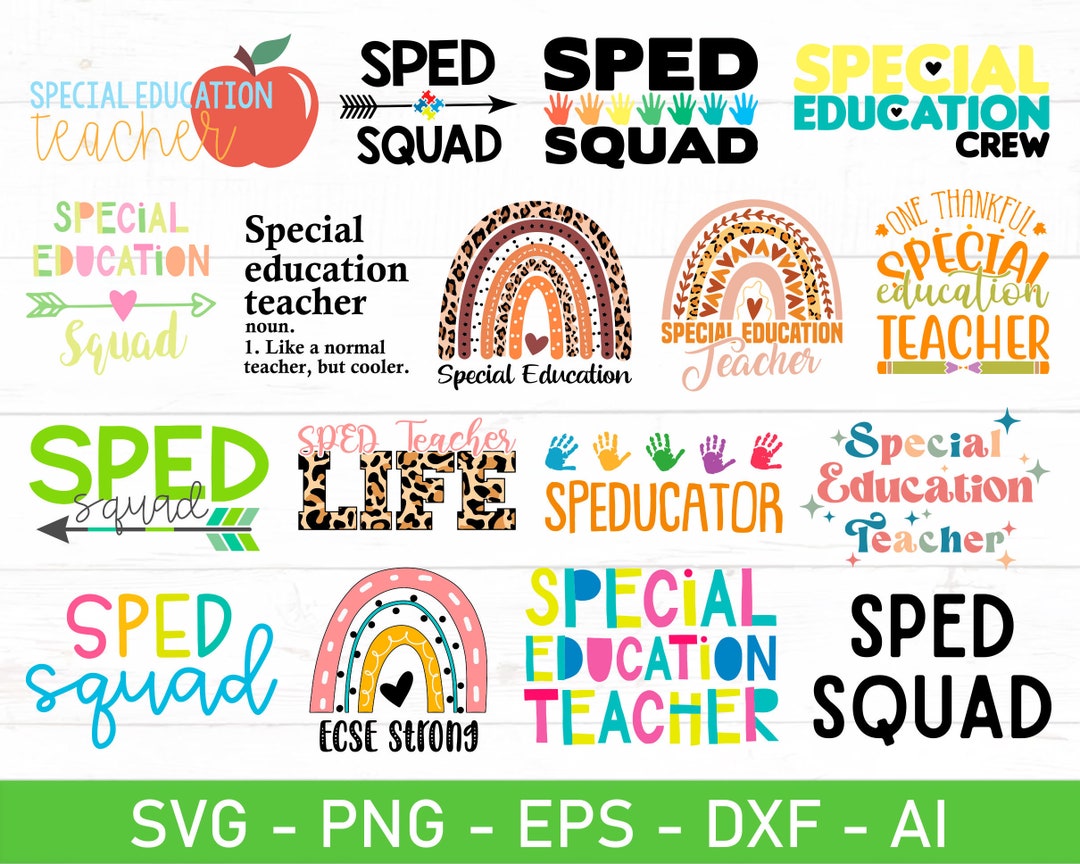 Special Education Svg Bundle, Special Education Teacher Svg, Sped ...