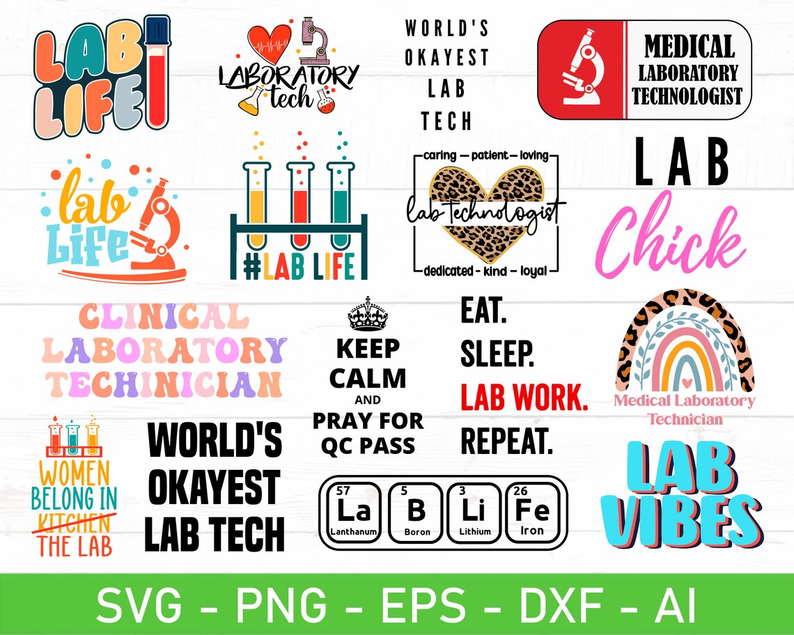 Lab Tech SVG Bundle Laboratory Technician Svg Laboratory - Etsy