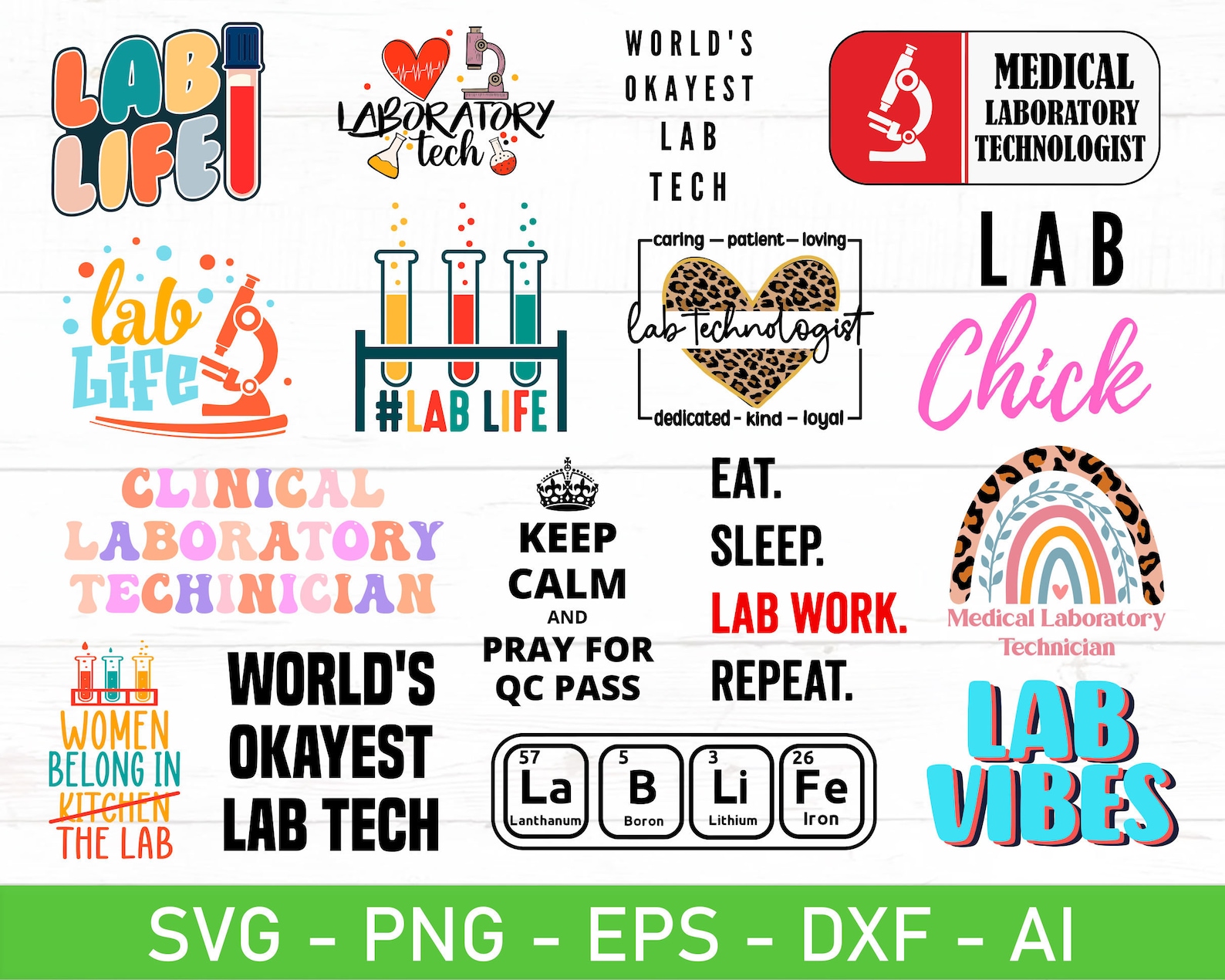 Lab Tech SVG Bundle, Laboratory Technician Svg, Laboratory Tech Svg ...
