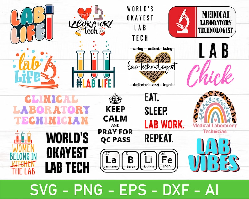Lab Tech SVG Bundle, Laboratory Technician Svg, Laboratory Tech Svg ...