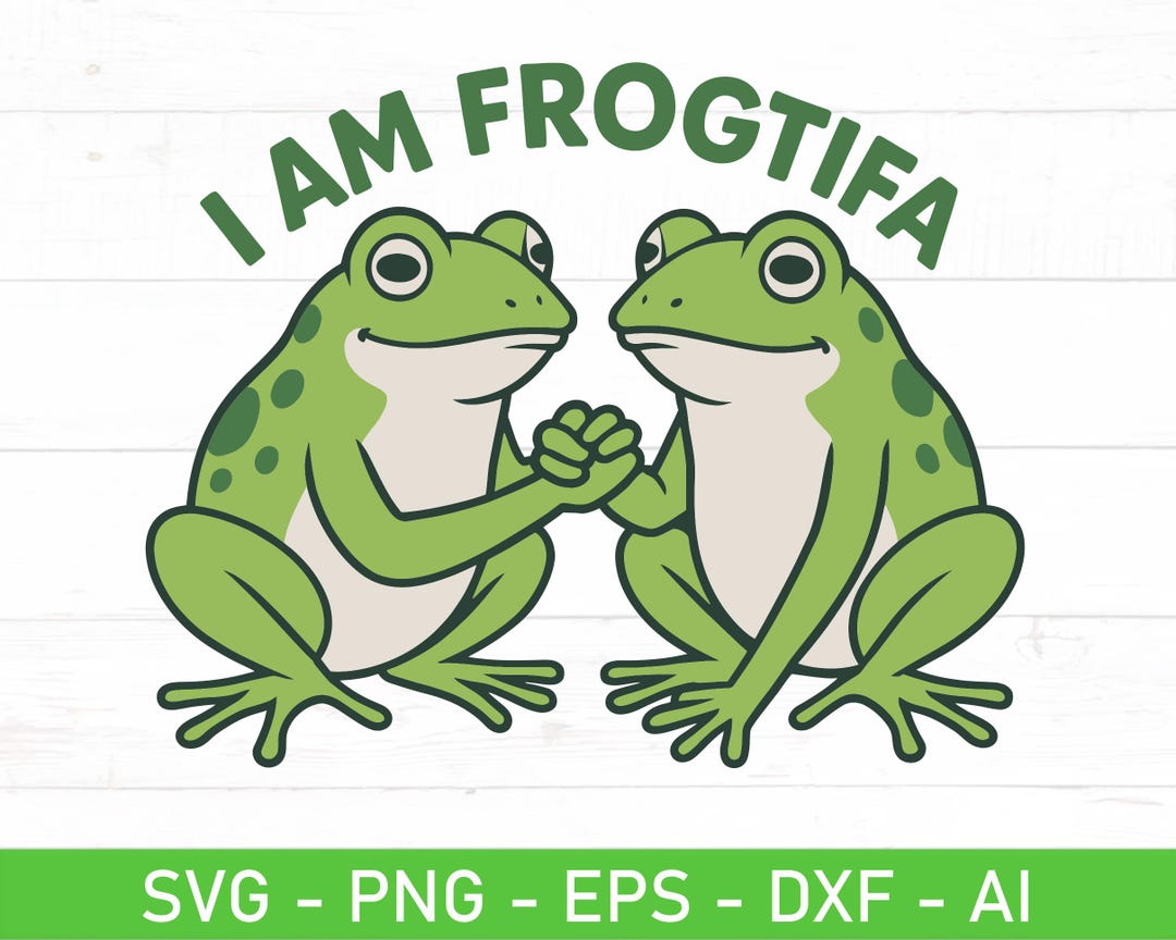 I Am Frogtifa SVG PNG, Funny Frog Meme, Fist Bump Frogs, Cute Amphibian ...