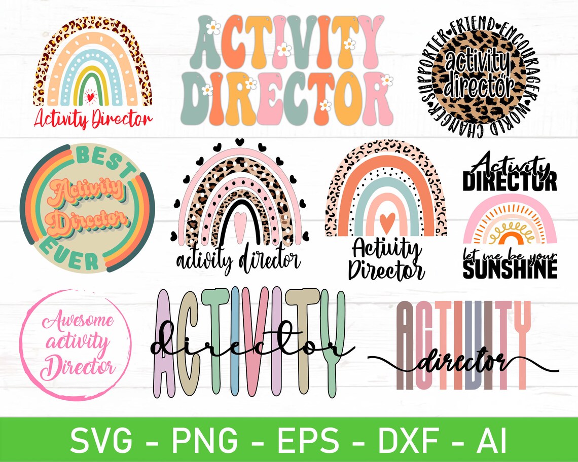 Activity Director SVG Bundle Activity Director Rainbow Svg - Etsy