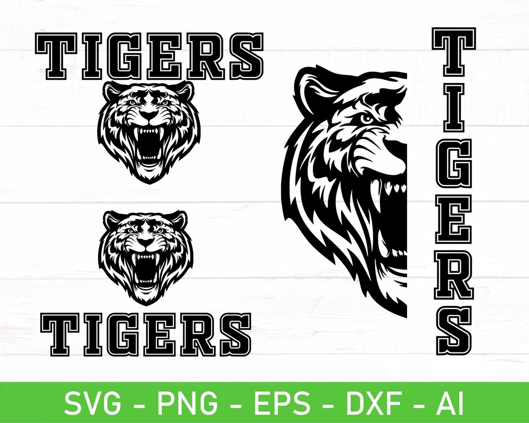 Tigers SVG Bundle, Tigers Football Svg, Eps, Dxf, Ai, Png, Files for ...