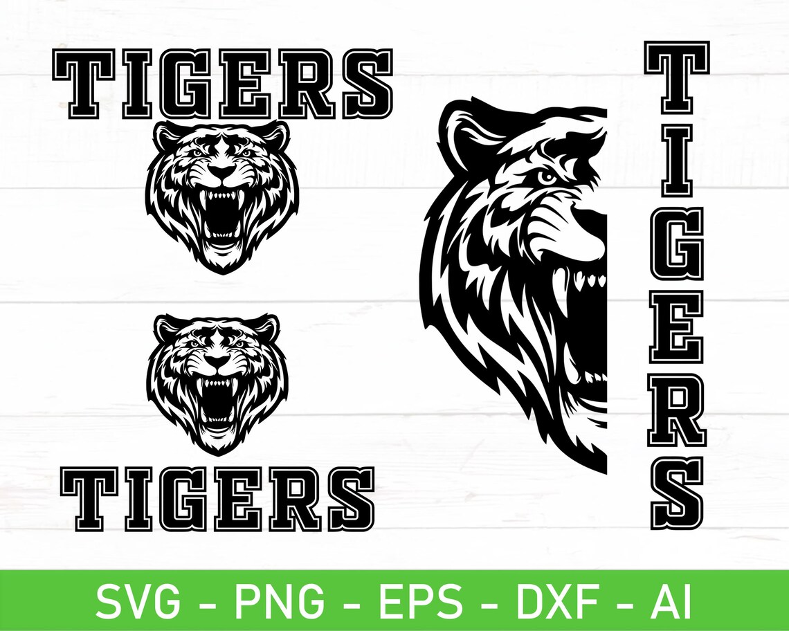 Tigers SVG Bundle Tigers Football Svg Eps Dxf Ai Png - Etsy