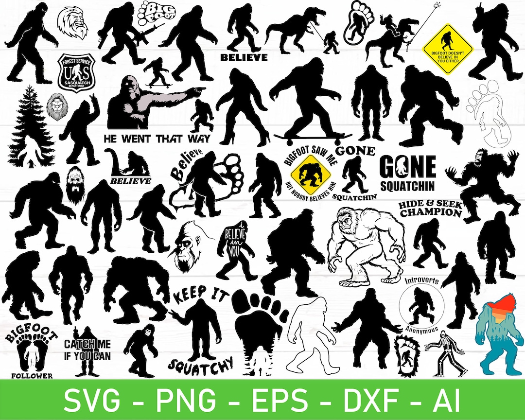 Bigfoot Svg Bundle, Big Foot Svg, Sasquatch Cricut, Sasquatch ...