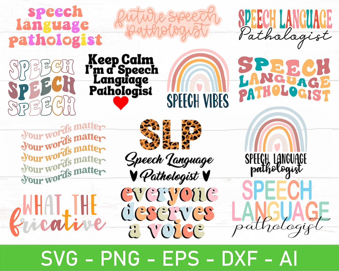 Speech Language Pathologist Svg, Speech Therapy Svg, SLP Svg, Eps, Dxf ...