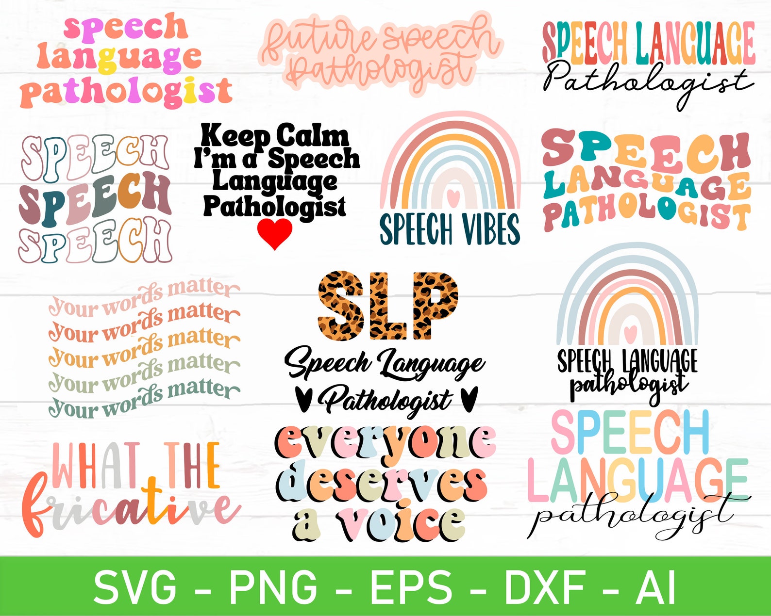 Speech Language Pathologist Svg, Speech Therapy Svg, SLP Svg, Eps, Dxf ...