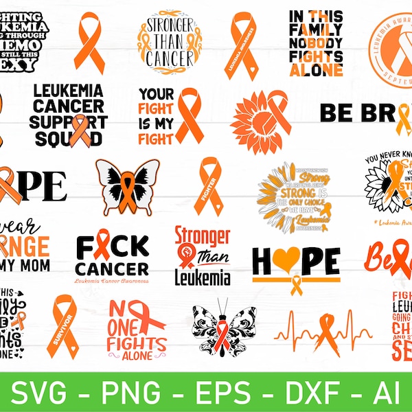 Leukemia Ribbon Svg - Etsy