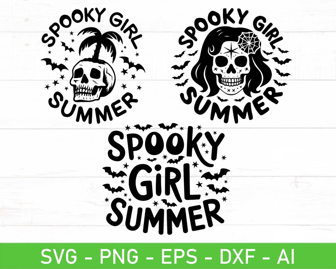 Spooky Girl Summer Svg Png, Goth Svg, Gothic Svg, Goth Girl Svg, Summer ...