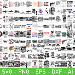 156 Bundle 19 in 1, 2nd Amendment Svg , Second Amendment Svg, Gun Rights Svg, 2nd Amendment ...
