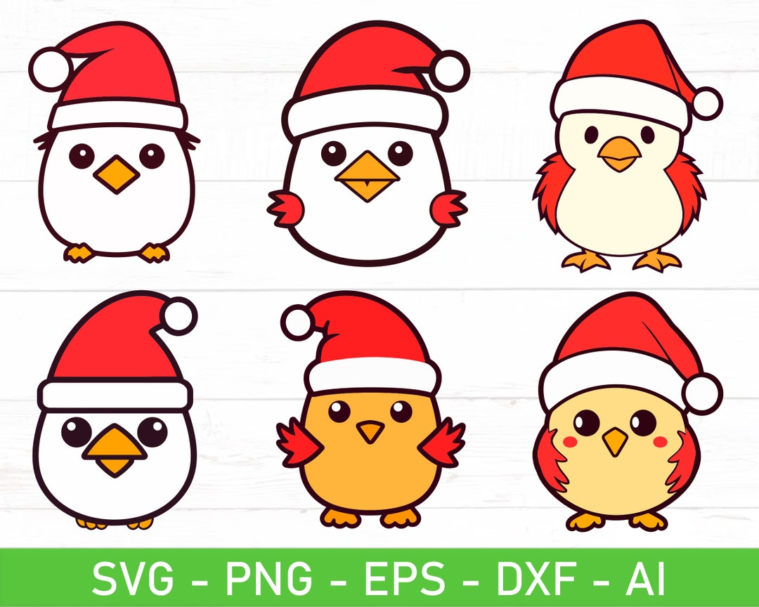 Cute Christmas Chicken Svg Png Bundle, Merry Chickmas Svg - Etsy