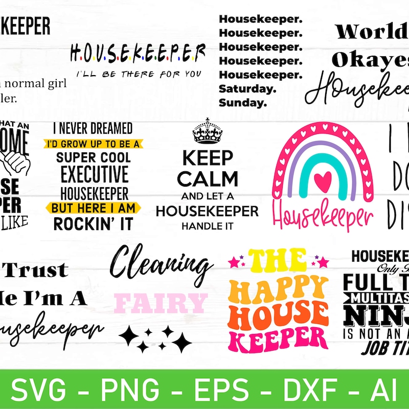 Housekeeping Svg - Etsy