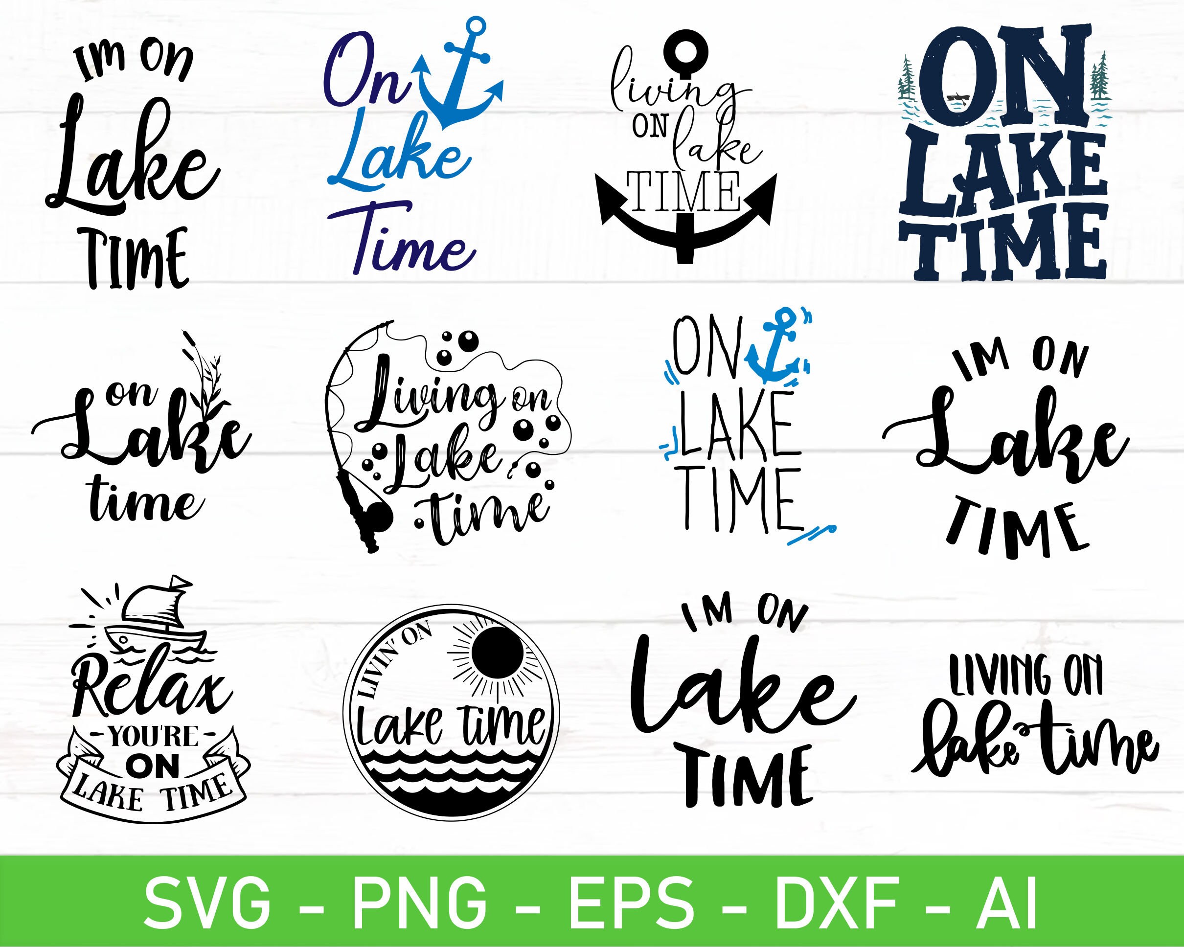 On Lake Time Svg Im on Lake Time Svg Living on Lake Time - Etsy Canada