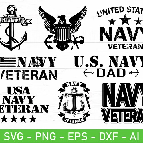 Navy Veteran SVG Bundle Navy Veteran Flag Svg Eps Dxf Ai - Etsy