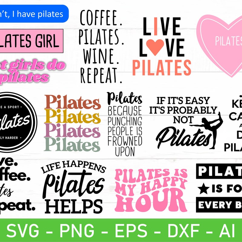 Pilates Sayings Png - Etsy