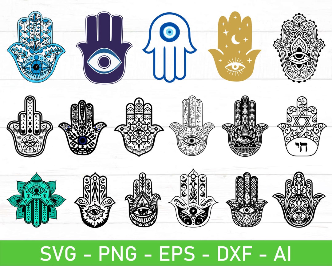 Humsa Svg Png Bundle, Humsa Hand Svg, Evil Eye Svg Bundle, Turkish Eye ...