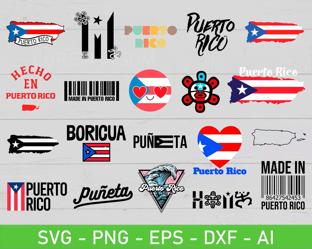 Puerto Rico Svg Png Bundle, Puertorican Flag Svg, Puerto Rico Flag Svg, Puneta Svg, Made in ...