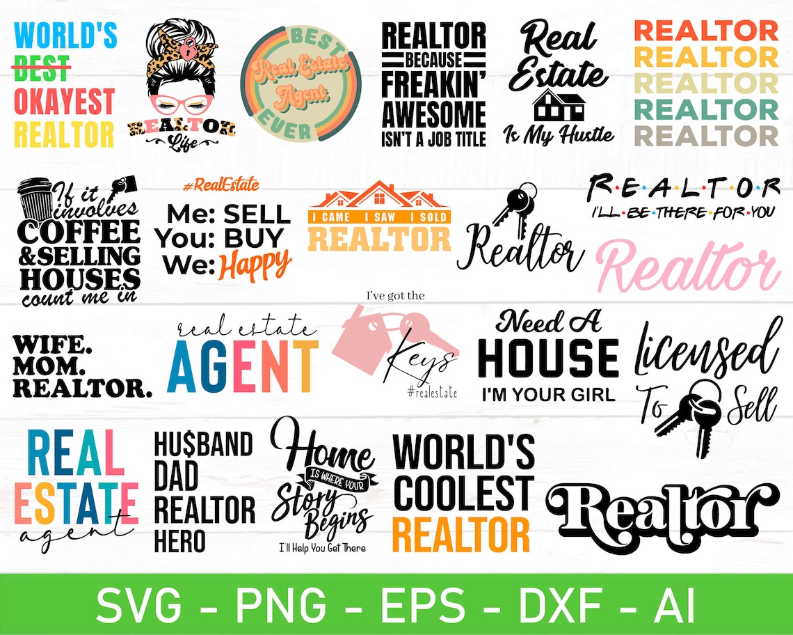 Realtor SVG Bundle, Real Estate Agent Svg Bundle, Real Estate Retro ...