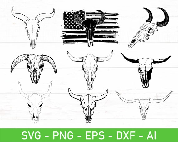 Bull Skull Svg Cow Skull Svg Bull Head Svg Cow Head Svg | Etsy